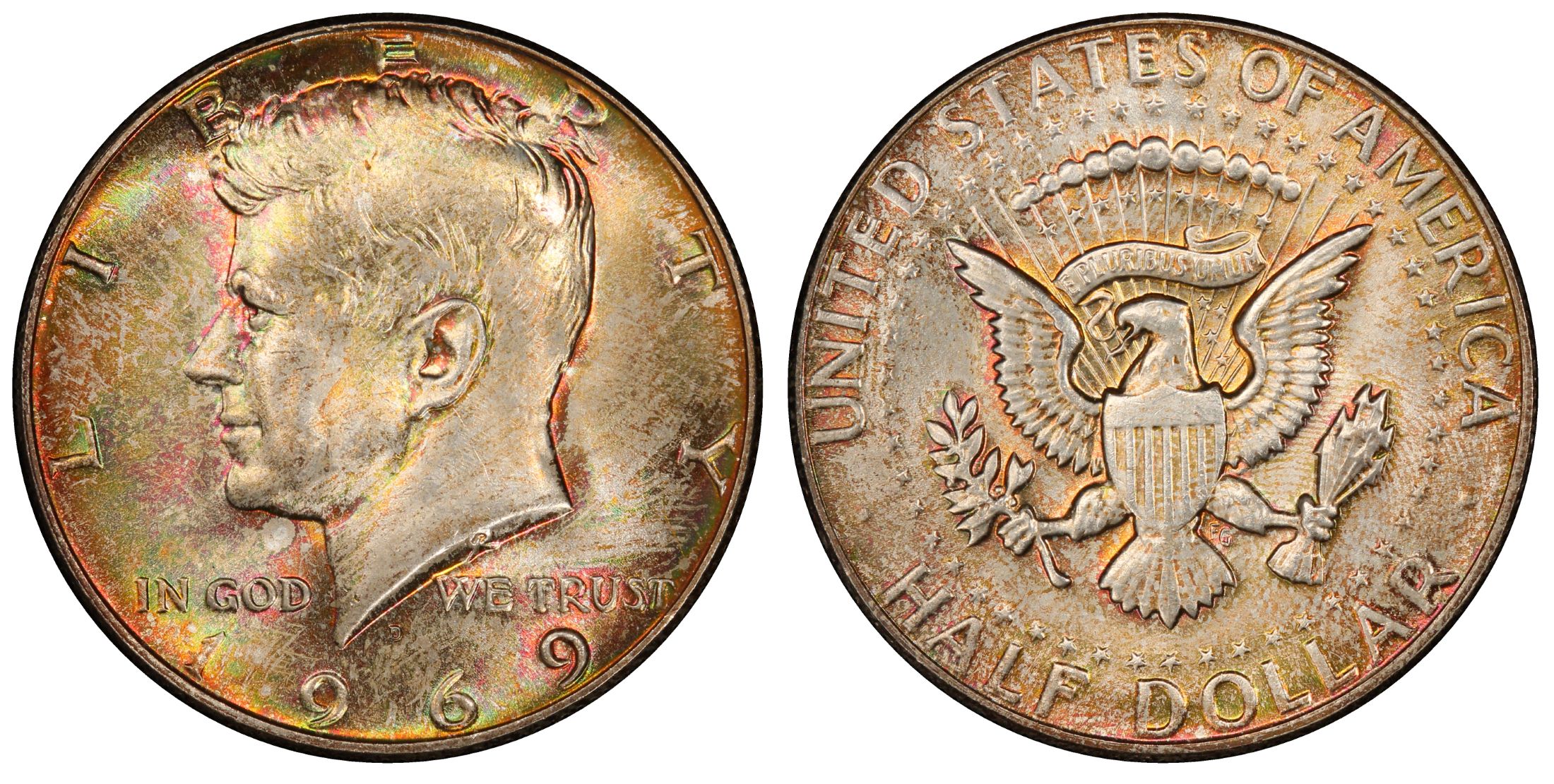 US Coin 1969 Kennedy Half Dollar Denver