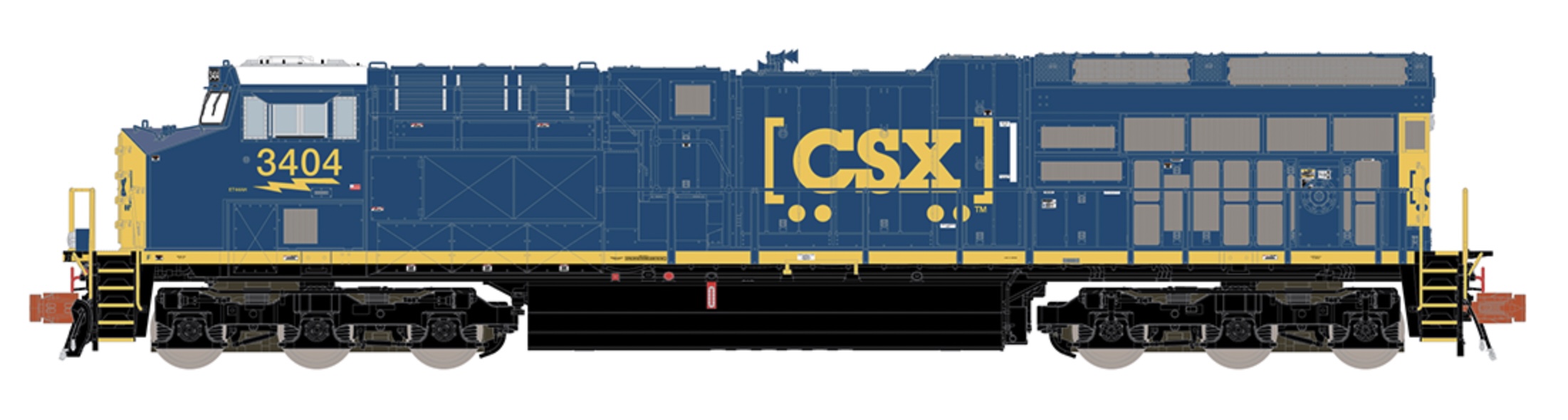 N Scale - ScaleTrains.com - SXT33647 - Locomotive, Diesel, GE ET4...