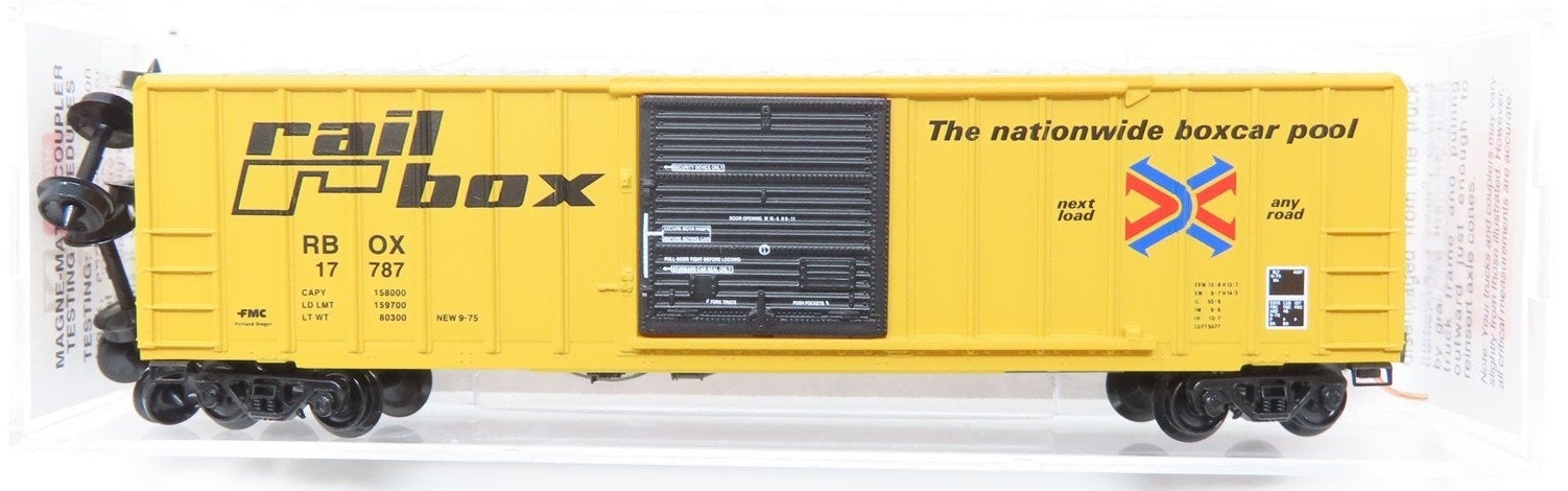 N Scale - Micro-Trains - 25010 - Boxcar, 50 Foot, FMC, 5077 - Rai...