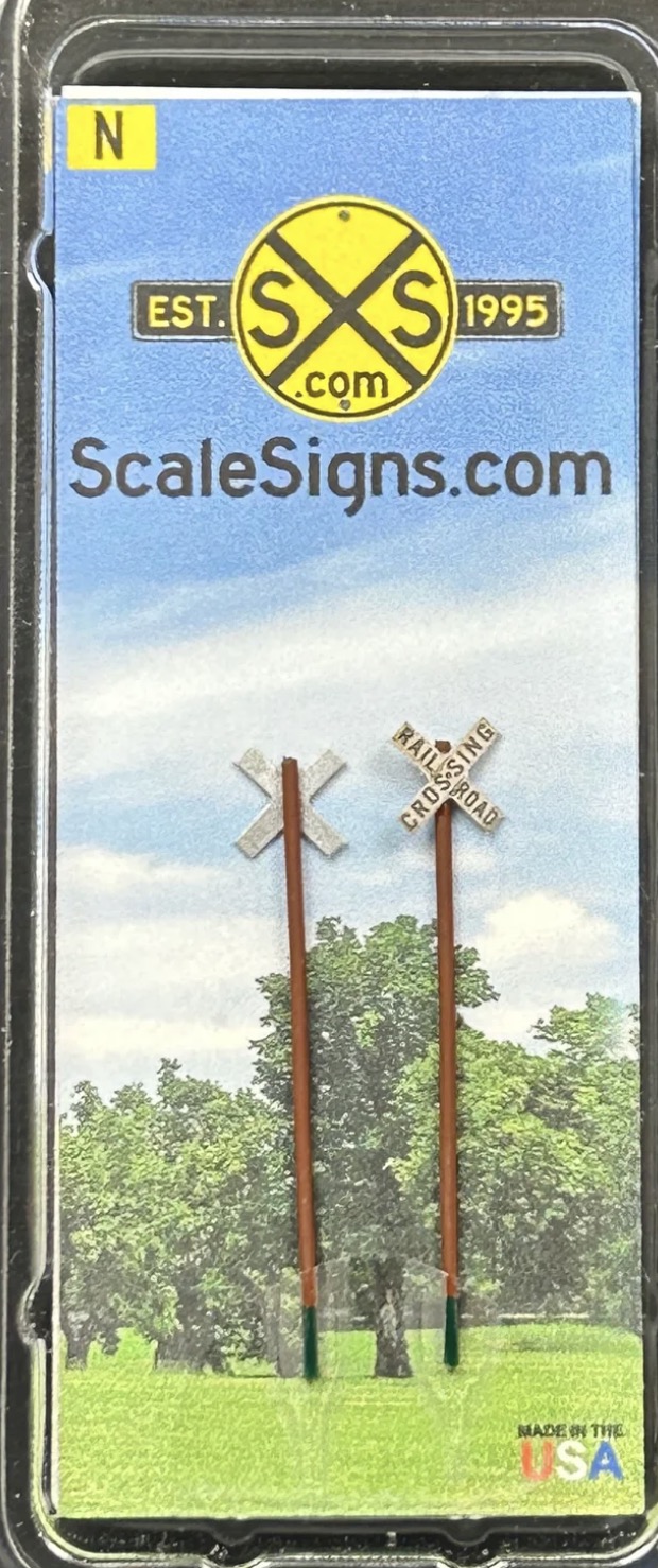 N Scale - ScaleSigns - N-2008C - Scenery, Signs, Railroad, Crossb...