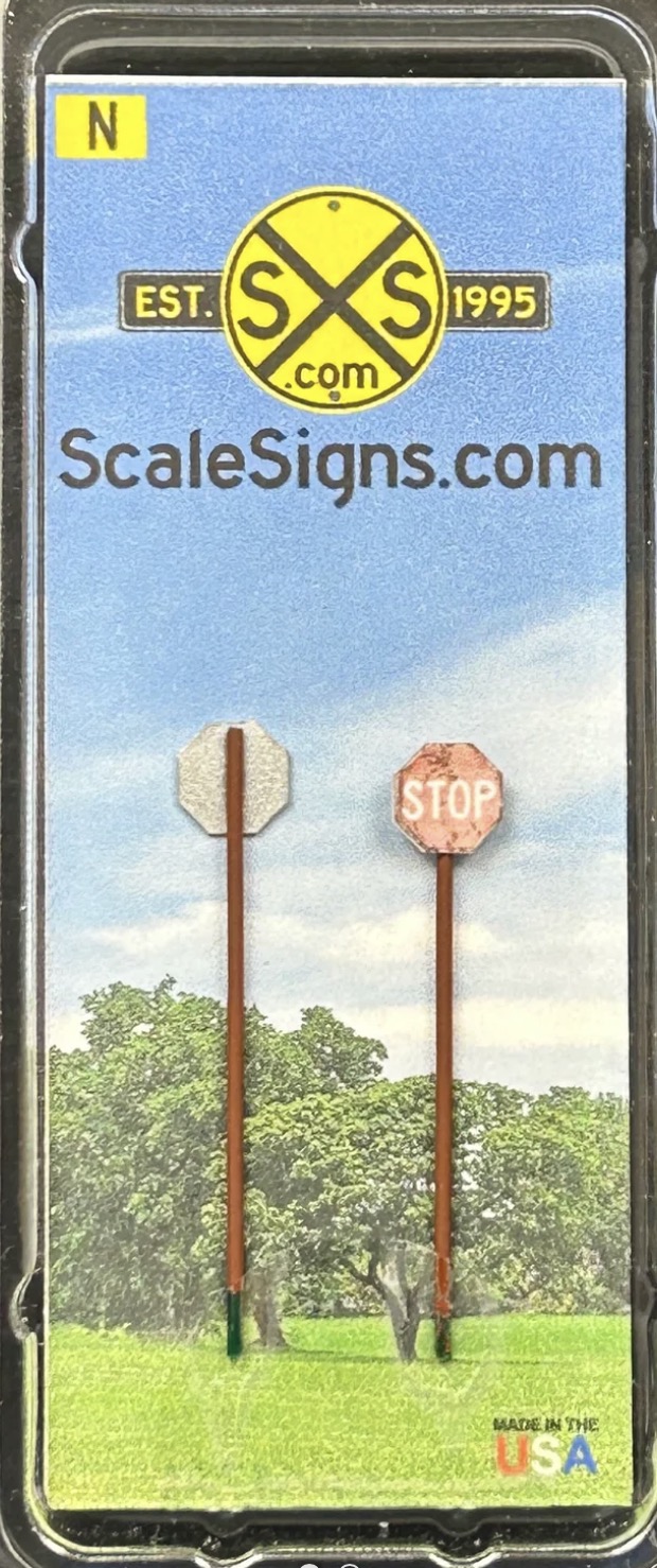 N Scale - ScaleSigns - N-2505C - Scenery, Signs, Traffic, Stop