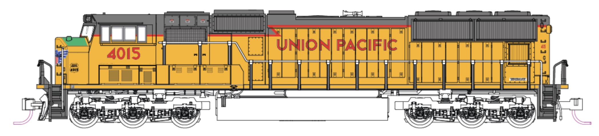 N Scale - Kato USA - 176-4015-DCC - Locomotive, Diesel, EMD SD70M...