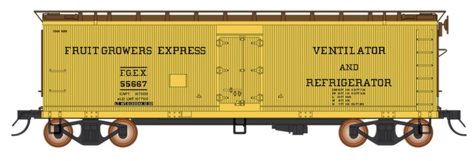 N Scale - InterMountain - 67706-21 - Reefer, Ice, Wood - Fruit Gr...