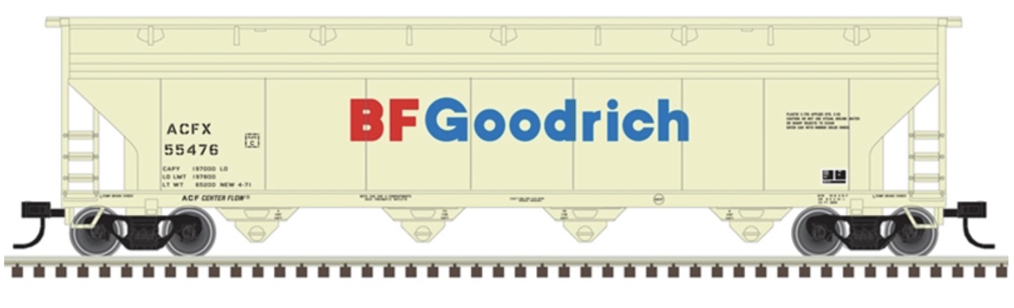 N Scale - Atlas - 50 007 105 - Covered Hopper, 4-Bay, ACF Centerf...