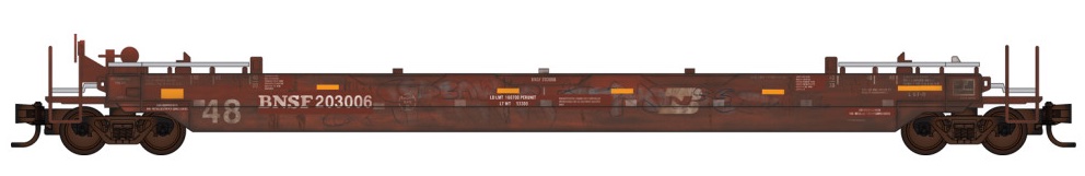 N Scale - Micro-Trains - 135 46 021 - Container Car, Single Well,...