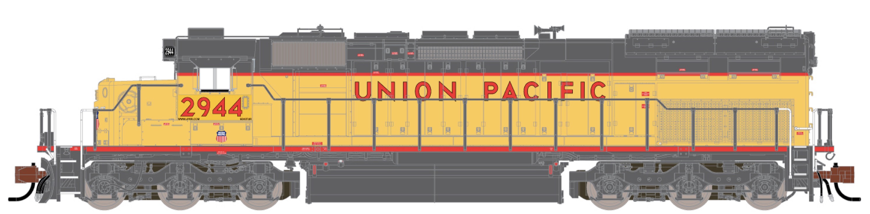 N Scale - ScaleTrains - SXT41057 - Locomotive, Diesel, EMD SD40T-...