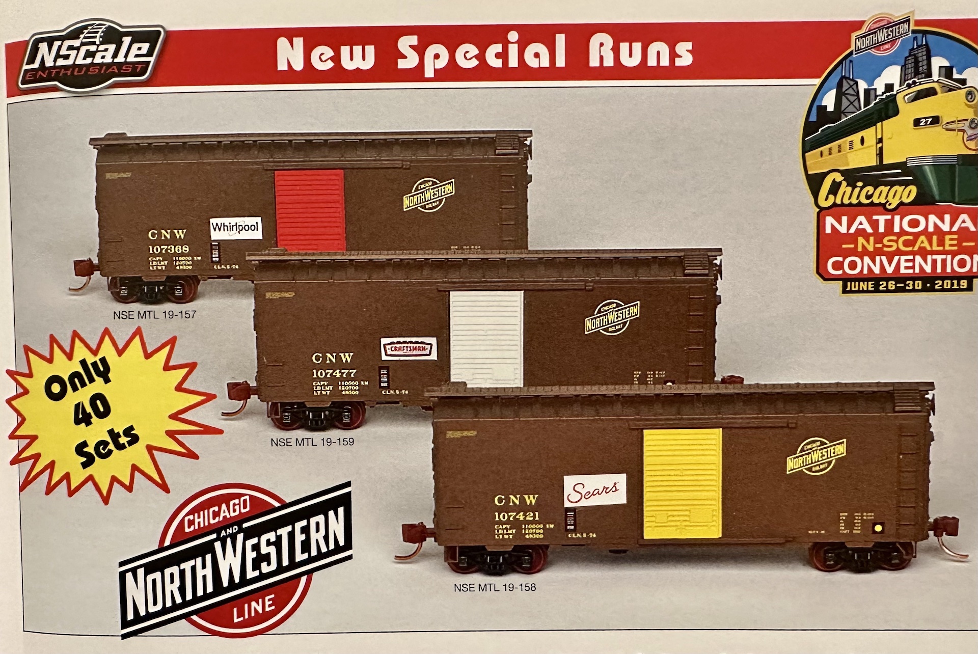 N Scale - Micro-Trains - NSE MTL 19-160 - Boxcar, 40 Foot, PS-1